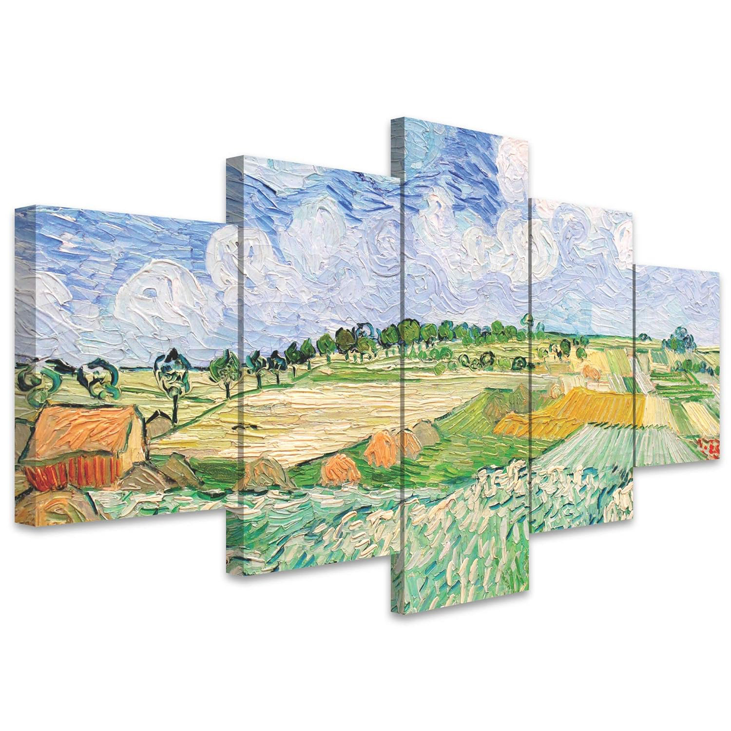 IDEA4WALL Plain Near Auvers by Vincent Van Gogh Abstract Plants ...