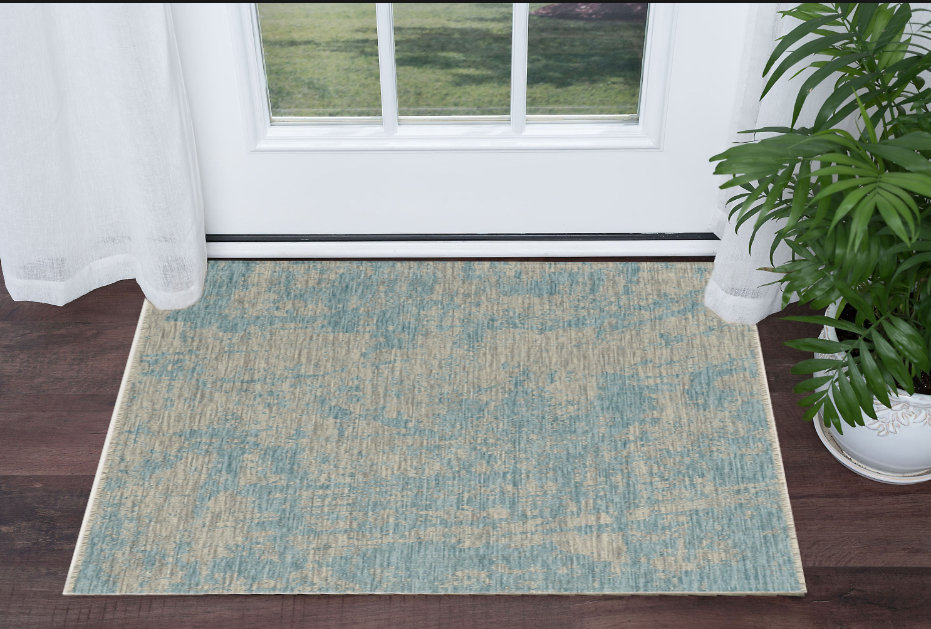 Highland Dunes Marauder 3' X 4' Teal Abstract Area Rug - Wayfair Canada
