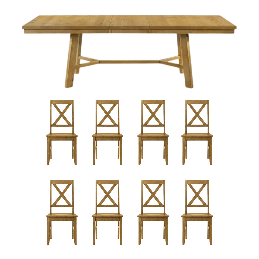 Red Barrel Studio® Oaklyn Modern Extendable Rectangular Dining Table ...