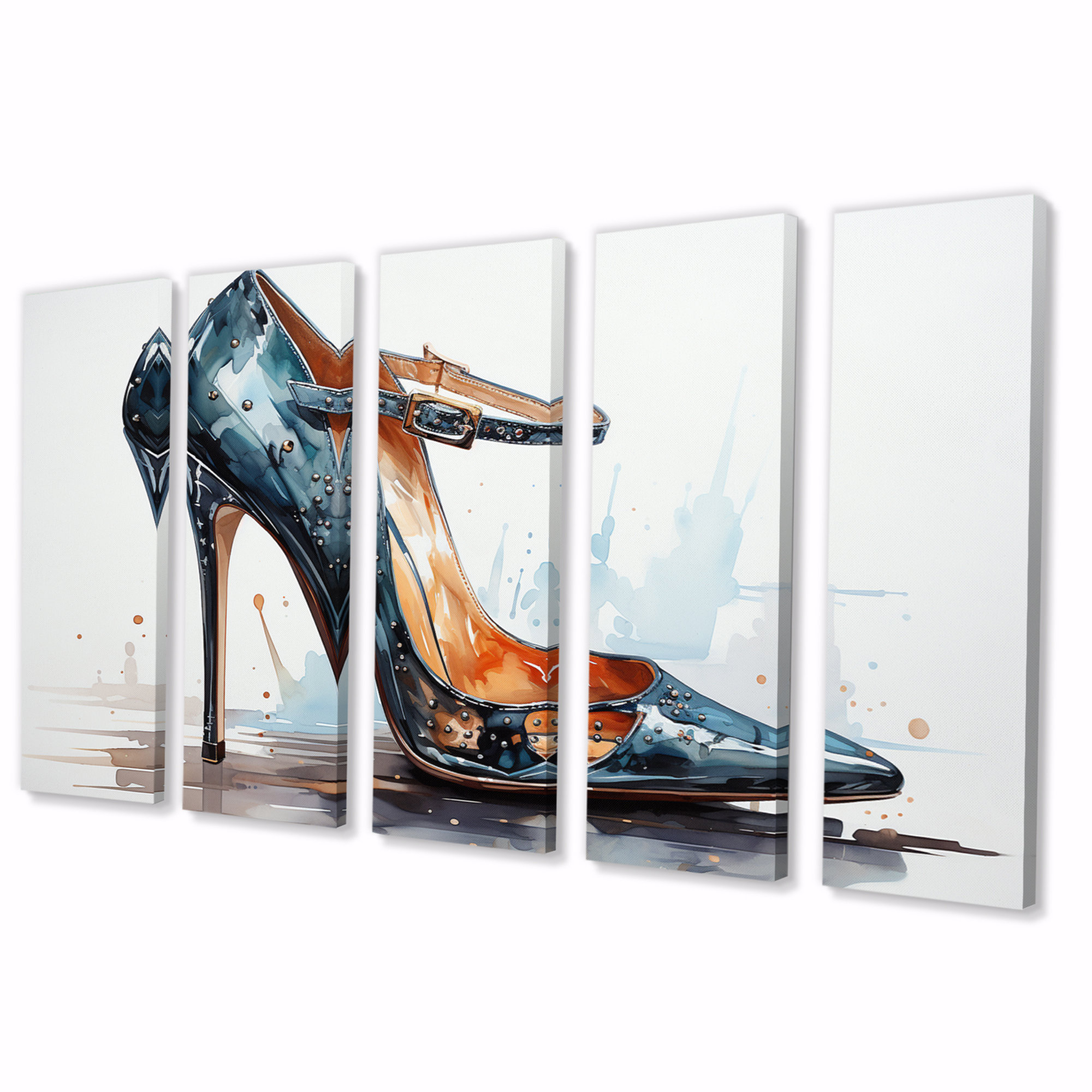 Mercer41 Black Fashion High Heel Power I - Fashion Wall Art Print - 5 ...