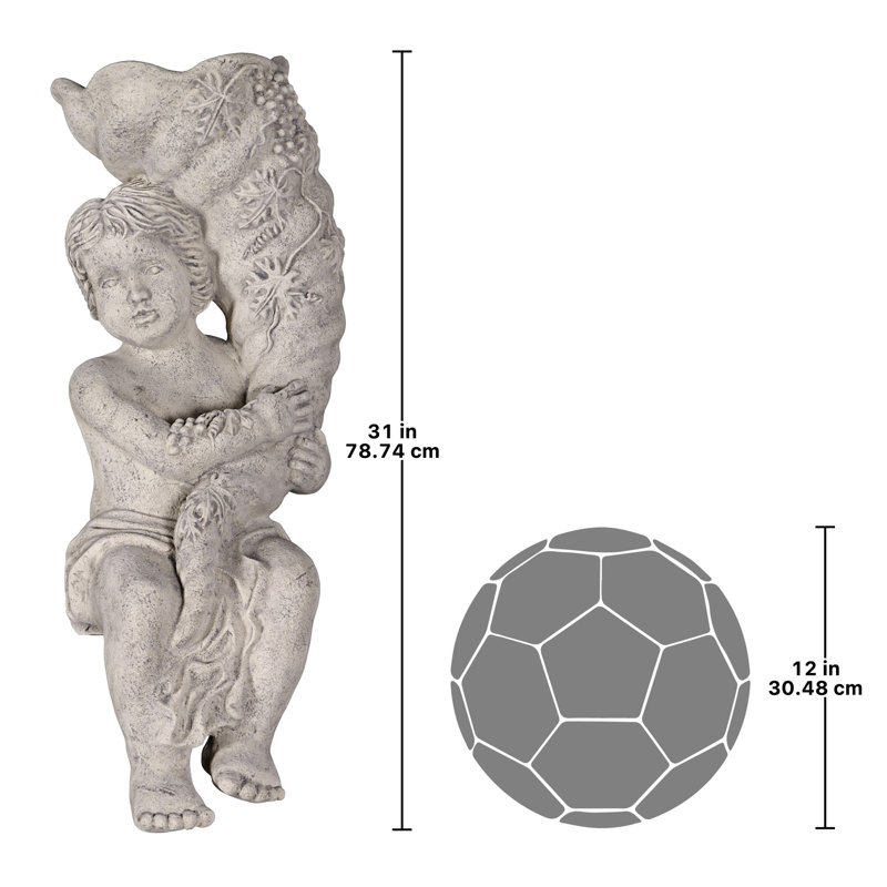 Design Toscano Baby Zeus with The Horn of Plenty Garden Statue | Wayfair