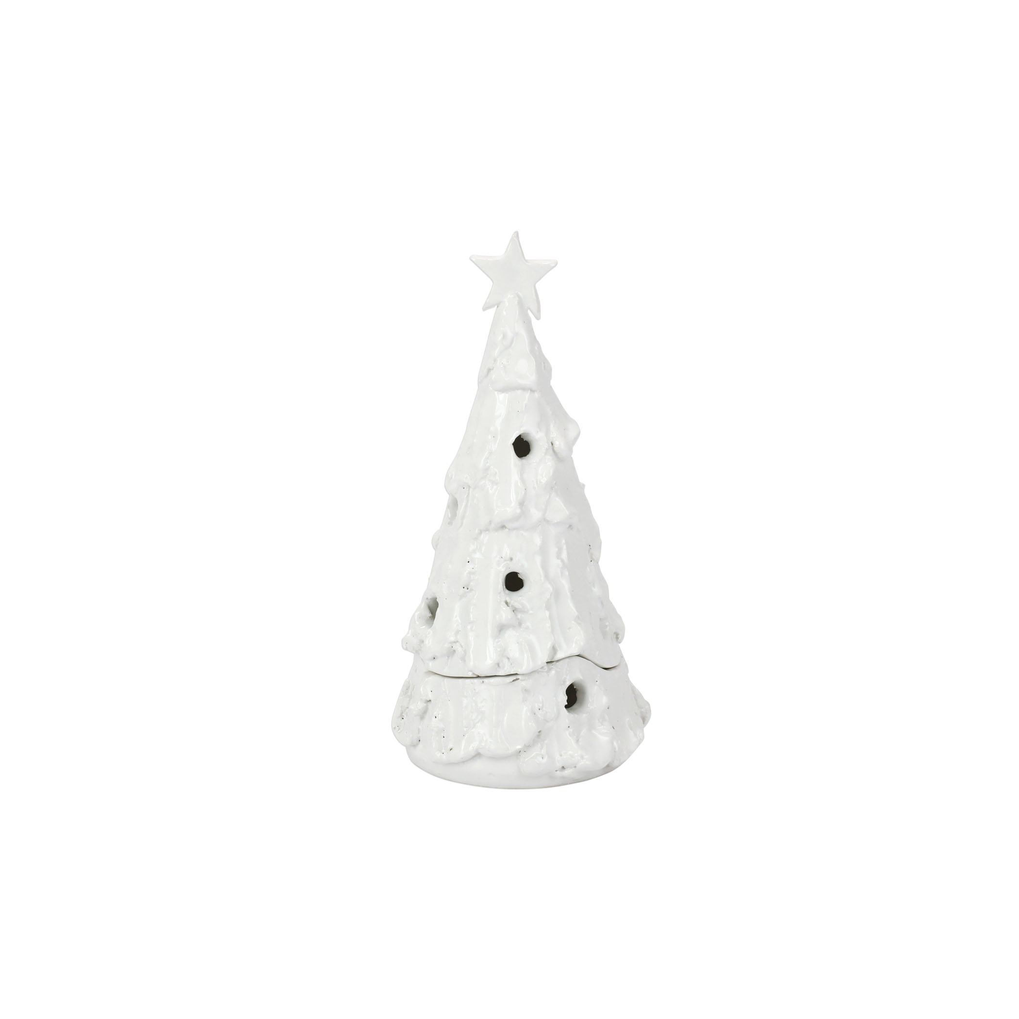 VIETRI Foresta White Flocked Tree with Star | Wayfair