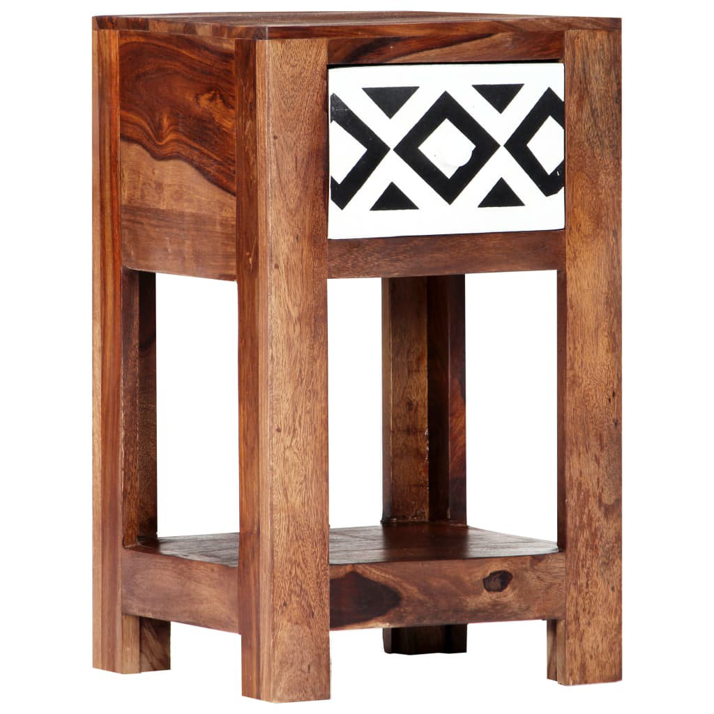 Millwood Pines Stephenie 1 - Drawer Solid Wood Nightstand in Brown ...