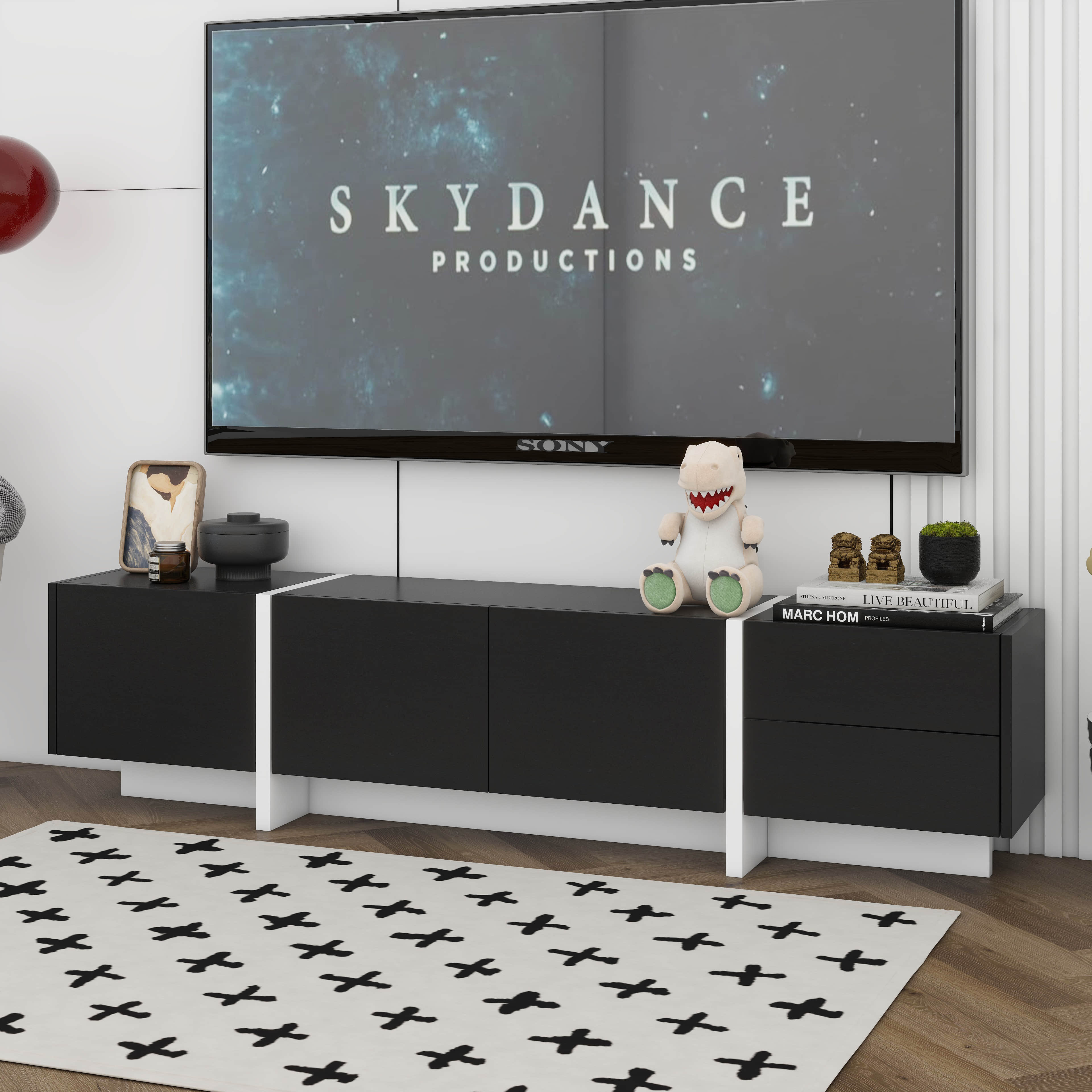 Latitude Run® Rectangle Design TV Stand For Television Up To 80 ...