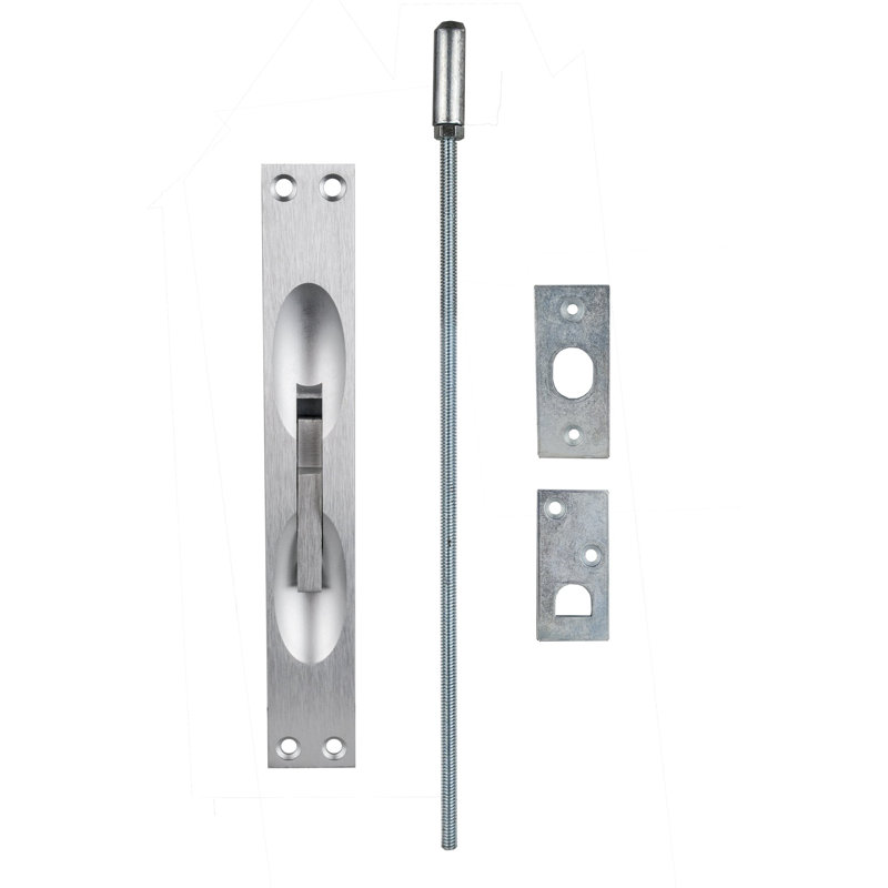 Trans-Atlantic Flush Bolts Latch 1/2 in. Brushed Chrome Security ...