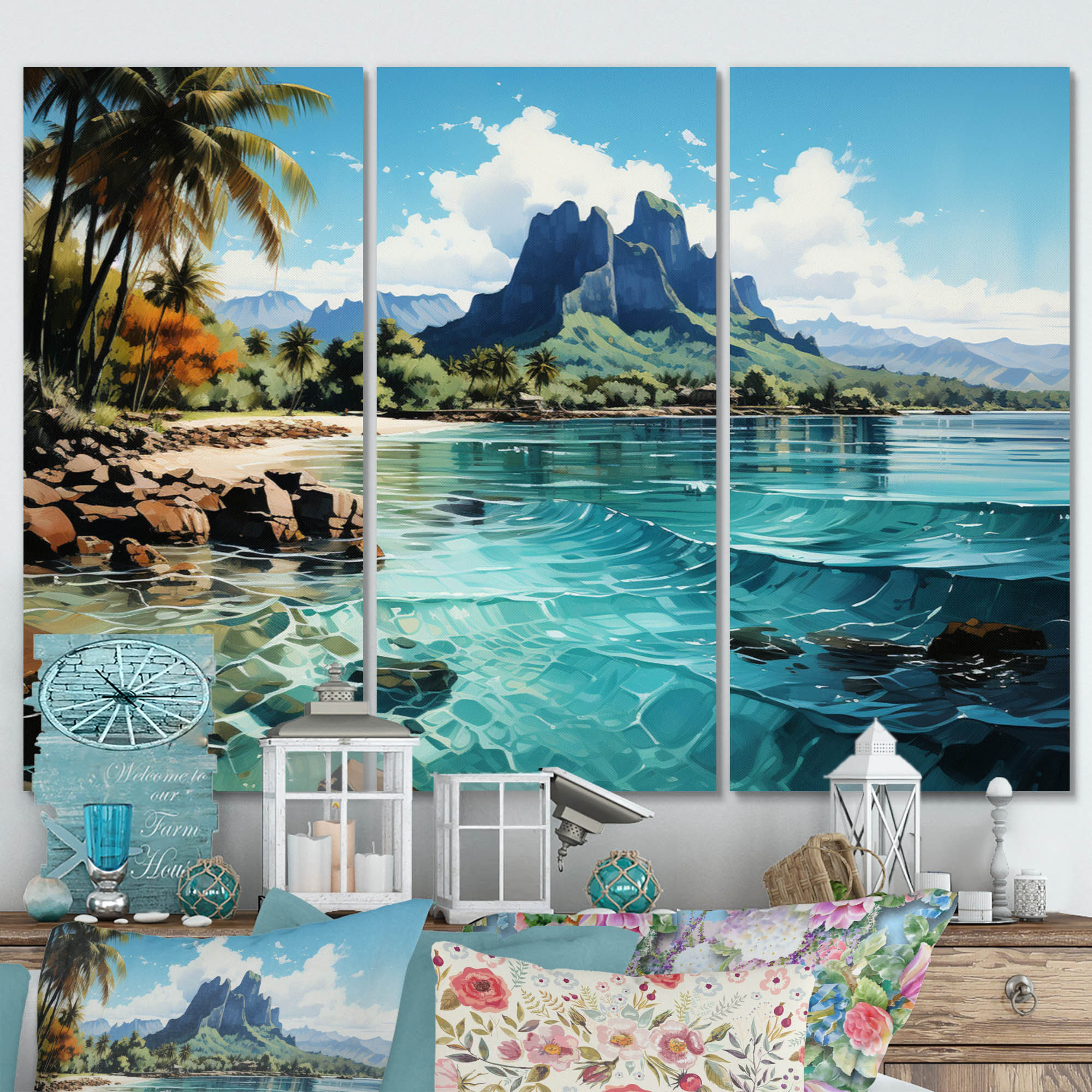 Highland Dunes Bora Bora Beach III - Nautical & Beach Wall Art Living ...