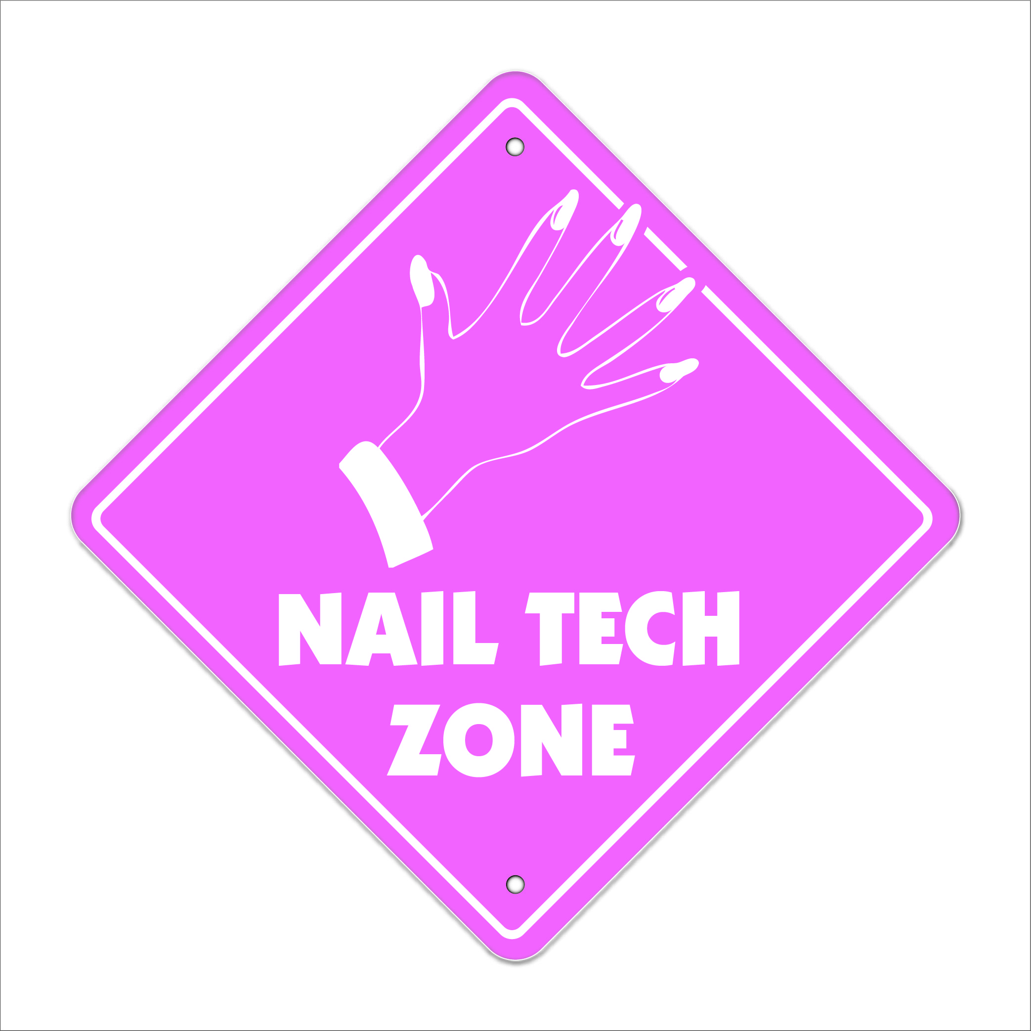 SignMission Nail Tech Crossing Sign Zone Xing Nails Manicure Pedicure ...