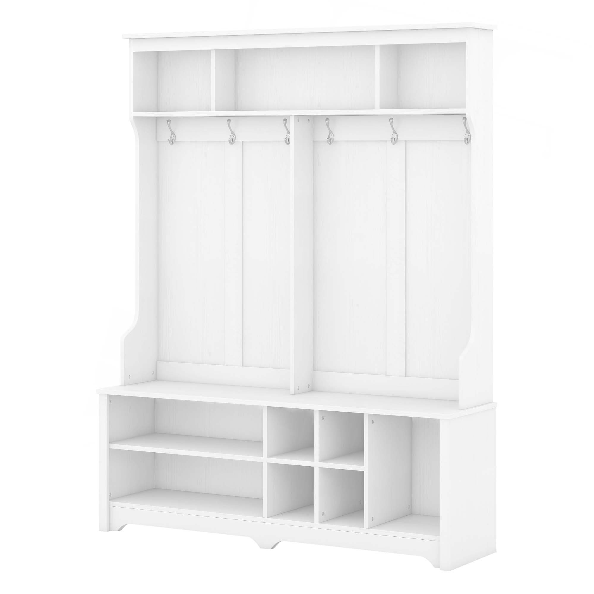 Latitude Run® Modern Hallway Hall Tree With Metal Hooks And Storage ...