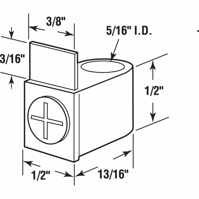 PrimeLine Bi-Fold Closet Door Pivot Rod Clamp | Wayfair