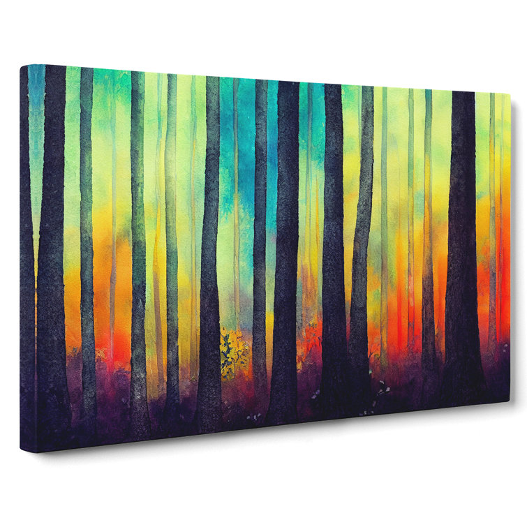 Alpen Home Forest In Colour - Wrapped Canvas Graphic Art | Wayfair.co.uk