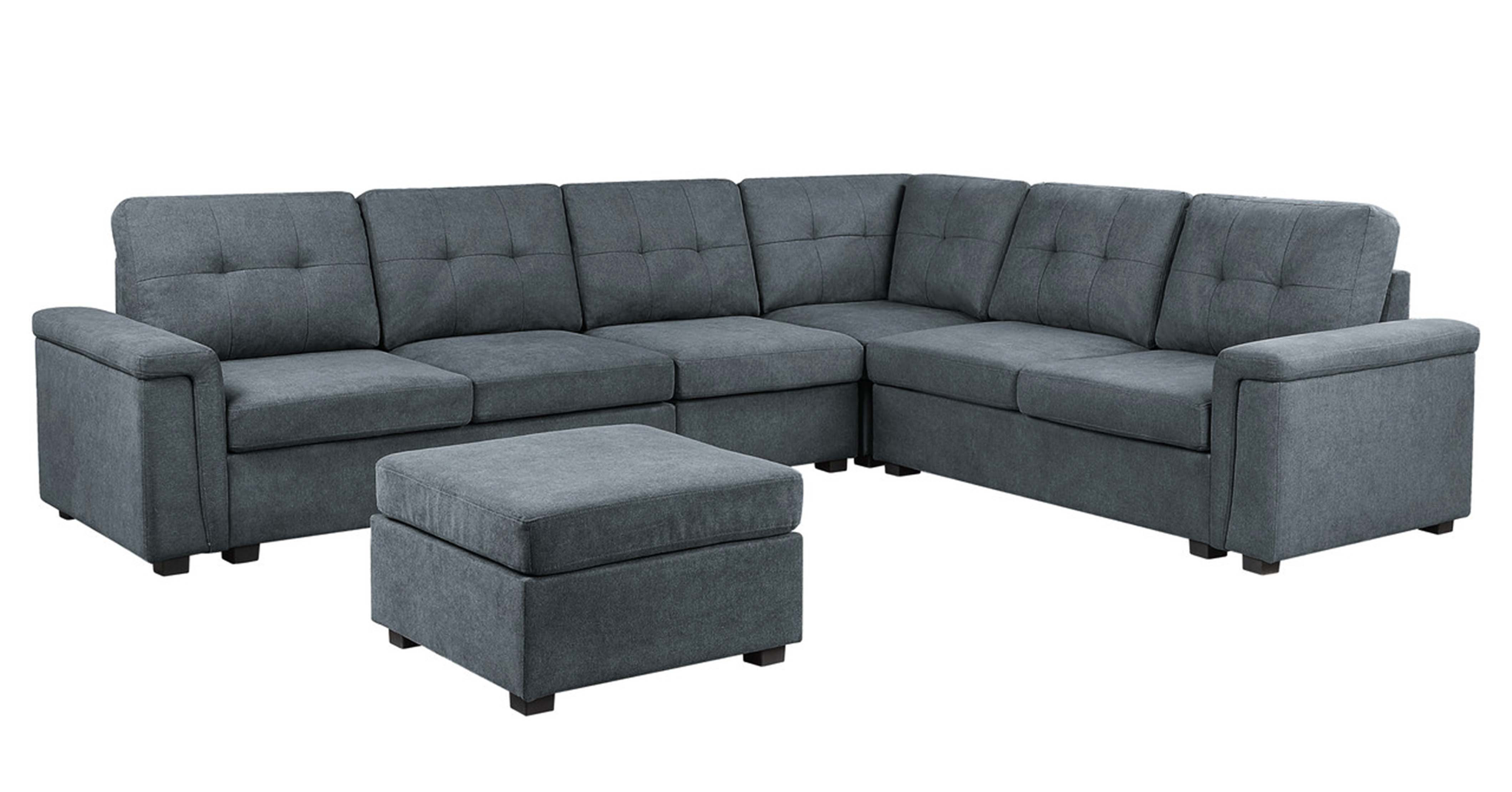 Red Barrel Studio® Isla 119" Woven Fabric 7-Seater Sectionals Sofa With ...