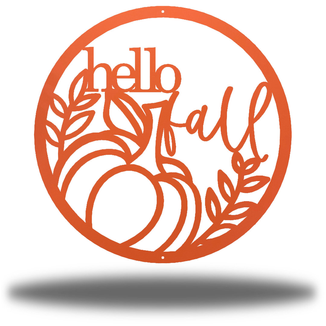 Riverside Designs LLC Hello Fall Metal Wall Art Steel Décor - Wayfair ...