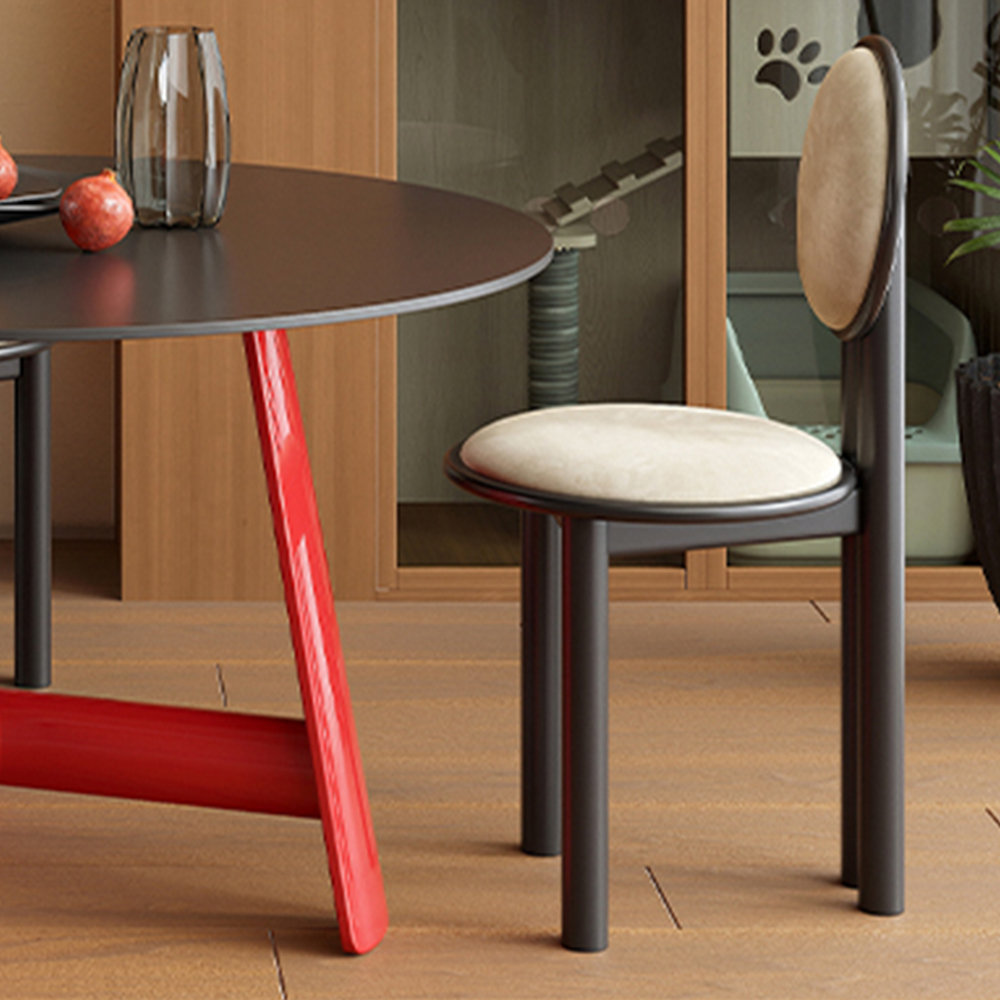 Elamer Italian style minimalist round dining table set | Wayfair
