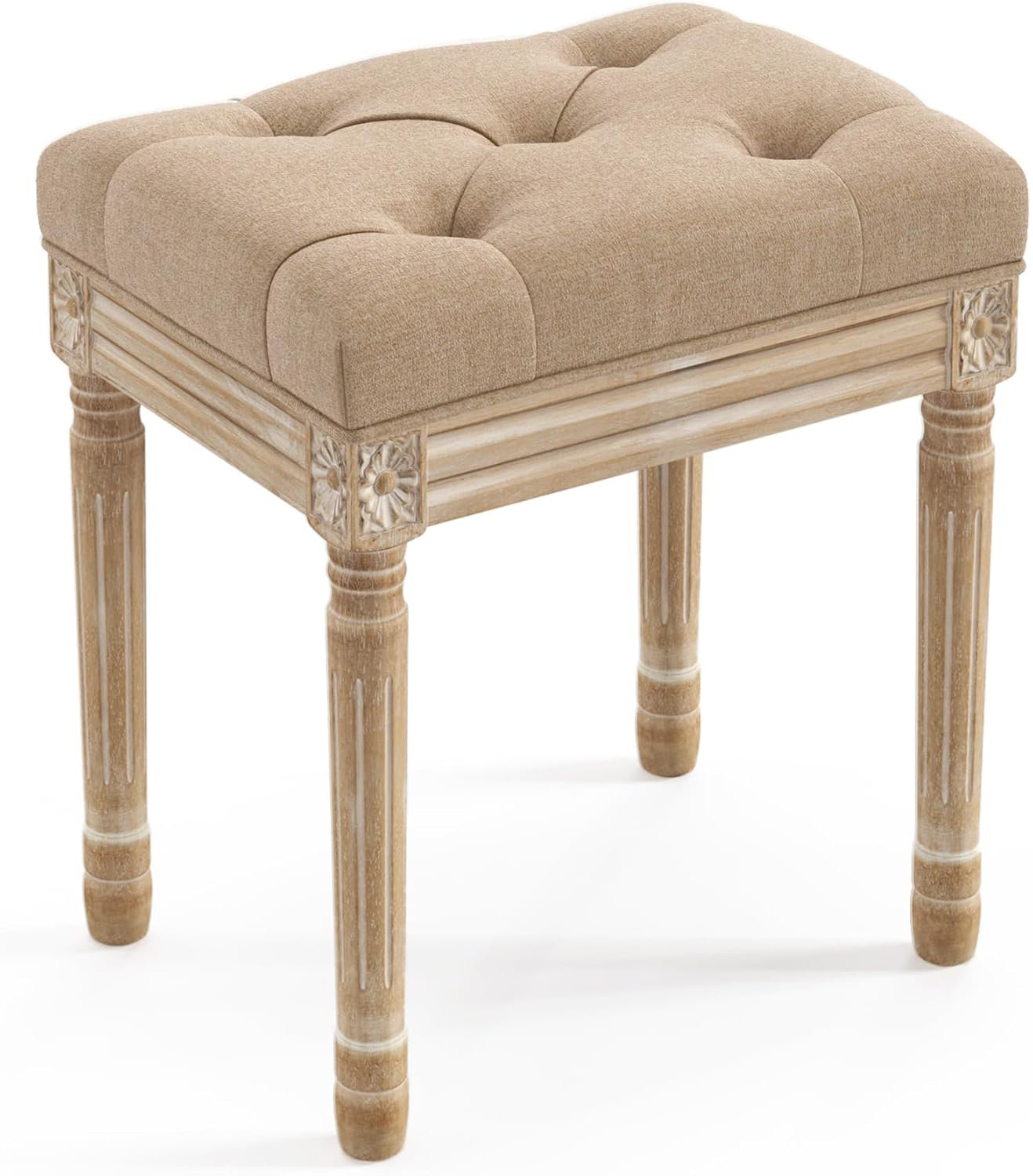 One Allium Way® Upholstered Fabric Tufted Vanity Stools | Wayfair
