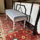 Beachcrest Home™ Aaryahi Coastal Carved Seashell 36” Upholstered Bench ...