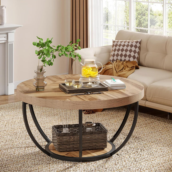 Round Wood Coffee Tables You'll Love | Wayfair
