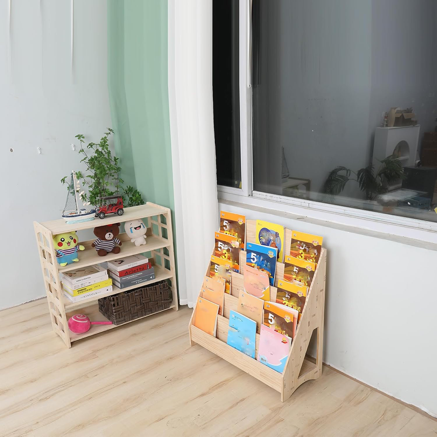 Corrigan Studio Montessori Toddler Book Shelf Organizer Single Sided ...