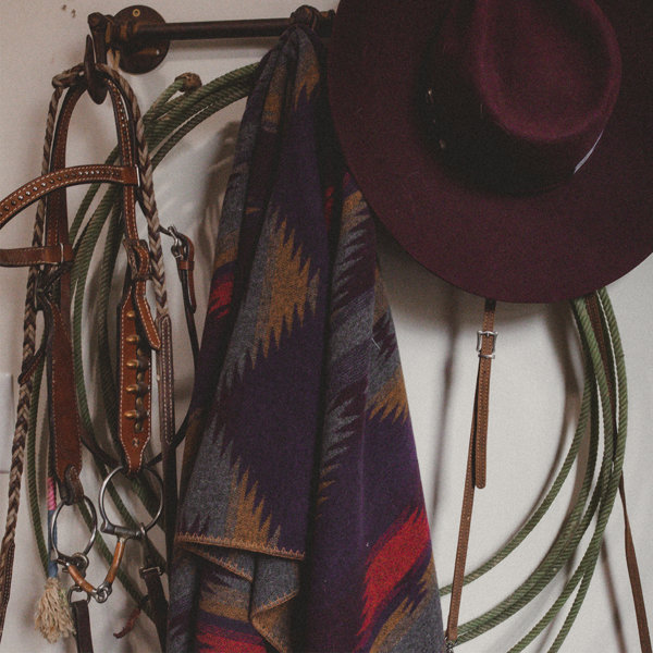 Paseo Road by HiEnd Accents Gila Wool Blend Purple Yarn Dye Aztec ...