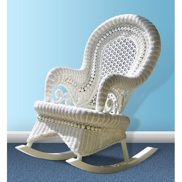 August Grove® Woodbranch Wicker Rocking Chair & Reviews | Wayfair