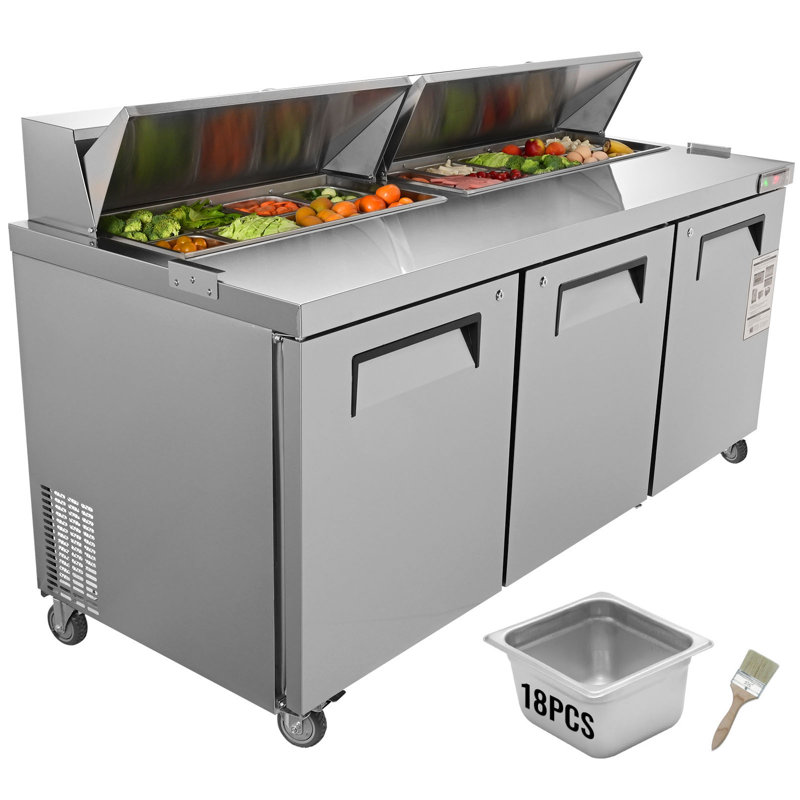 VEVOR 17.73 Cubic Feet Prep Refrigerator - 72'' | Wayfair