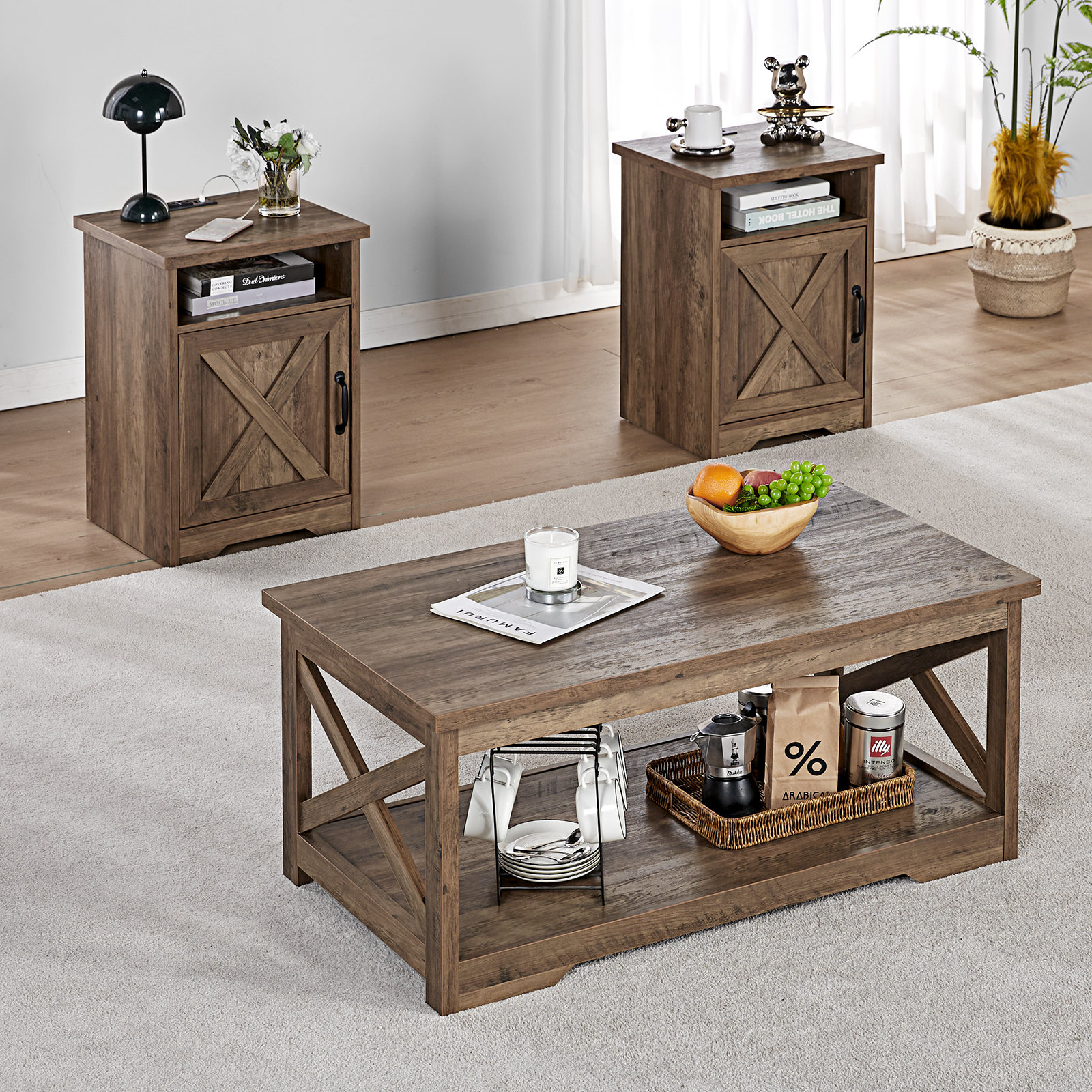 Laurel Foundry Modern Farmhouse Chiara 2 Piece Coffee Table Set ...