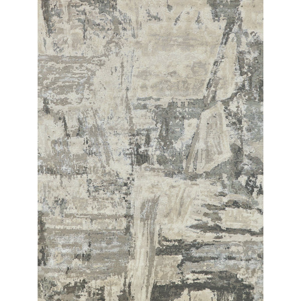 Exquisite Rugs Luxury Laureno Abstract Area Rug in Ivory/Gray | Perigold