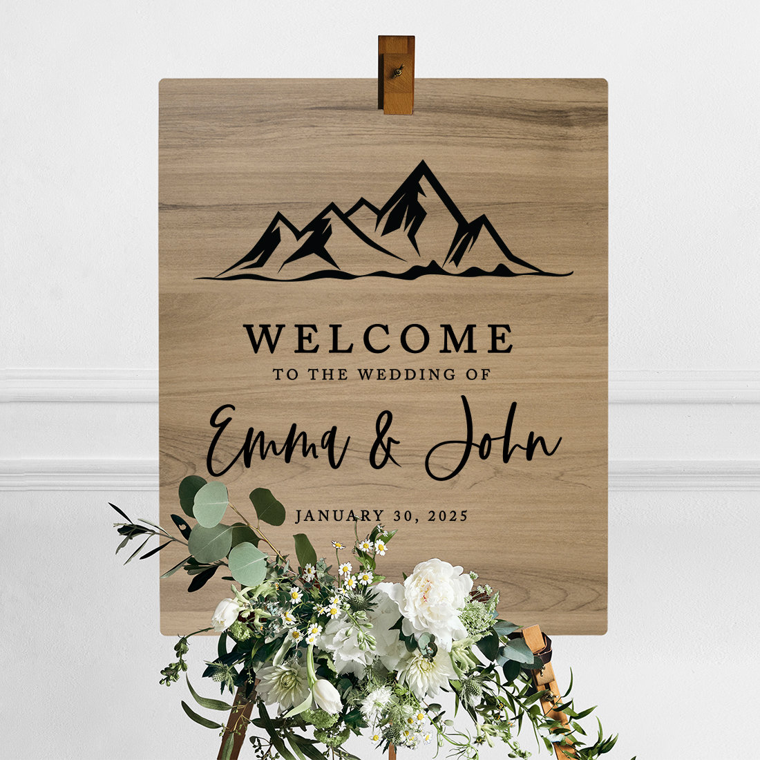 Koyal Wholesale Large Wooden Welcome Sign For Wedding, Custom Names ...