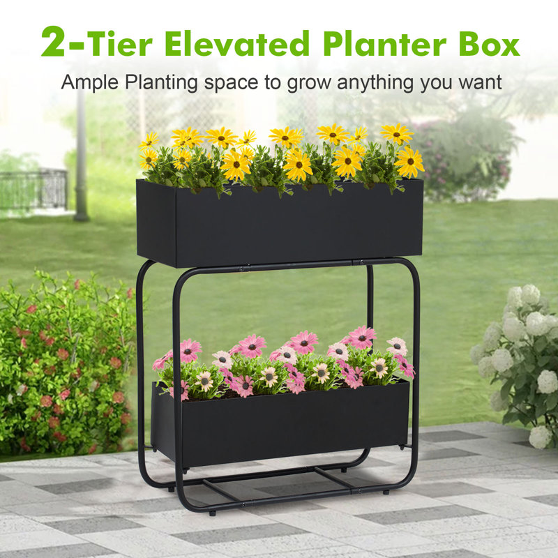 Ebern Designs Kahmiah Metal Raised Garden Bed | Wayfair