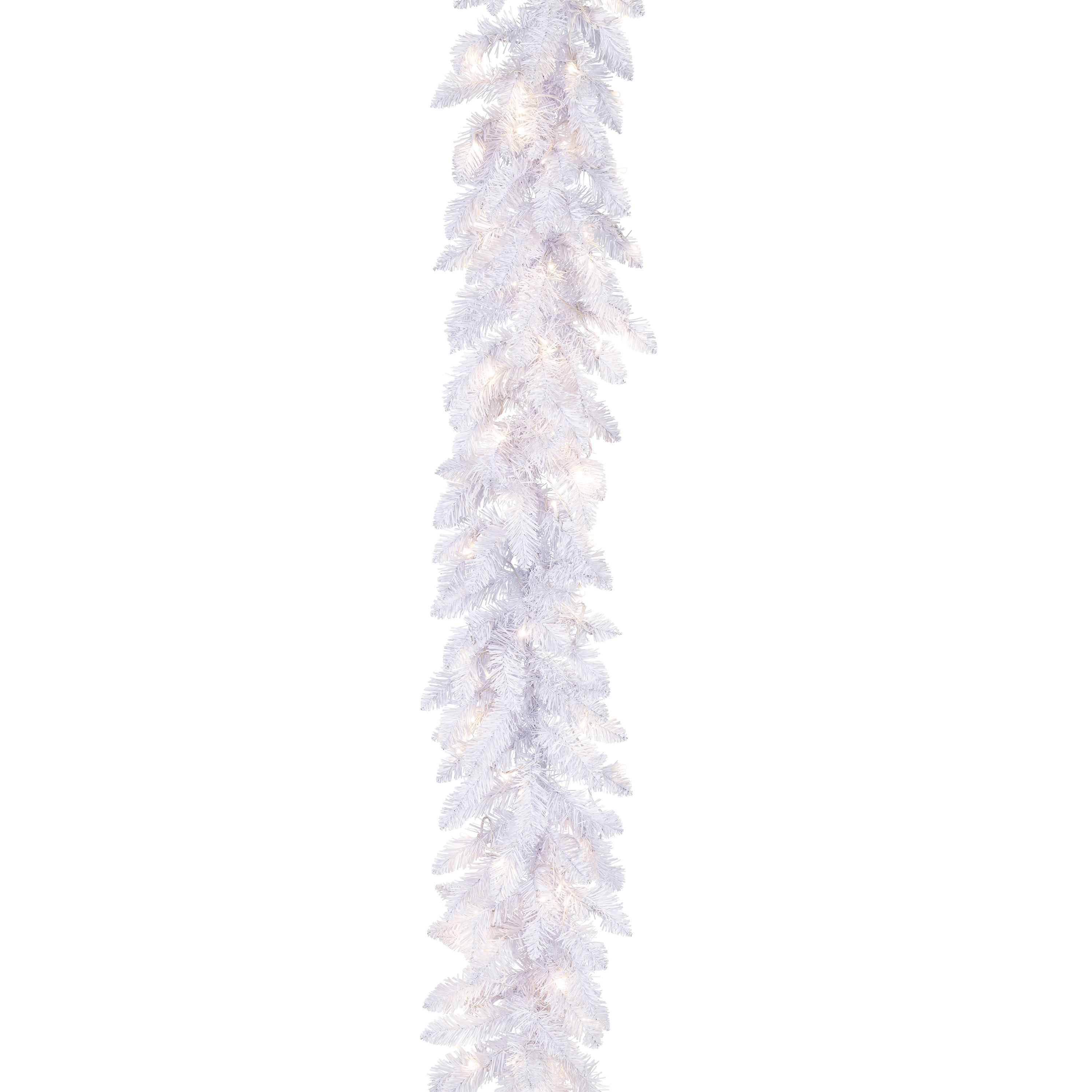 Alcott Hill® Festive Prelit PVC Tips Garland With Warm White LED Lights ...