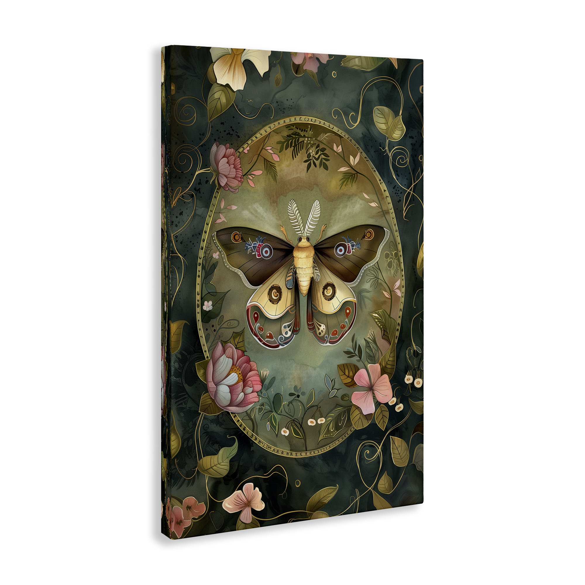 Fleur De Lis Living Ornate Victorian Moth Canvas, design by The Dutch ...