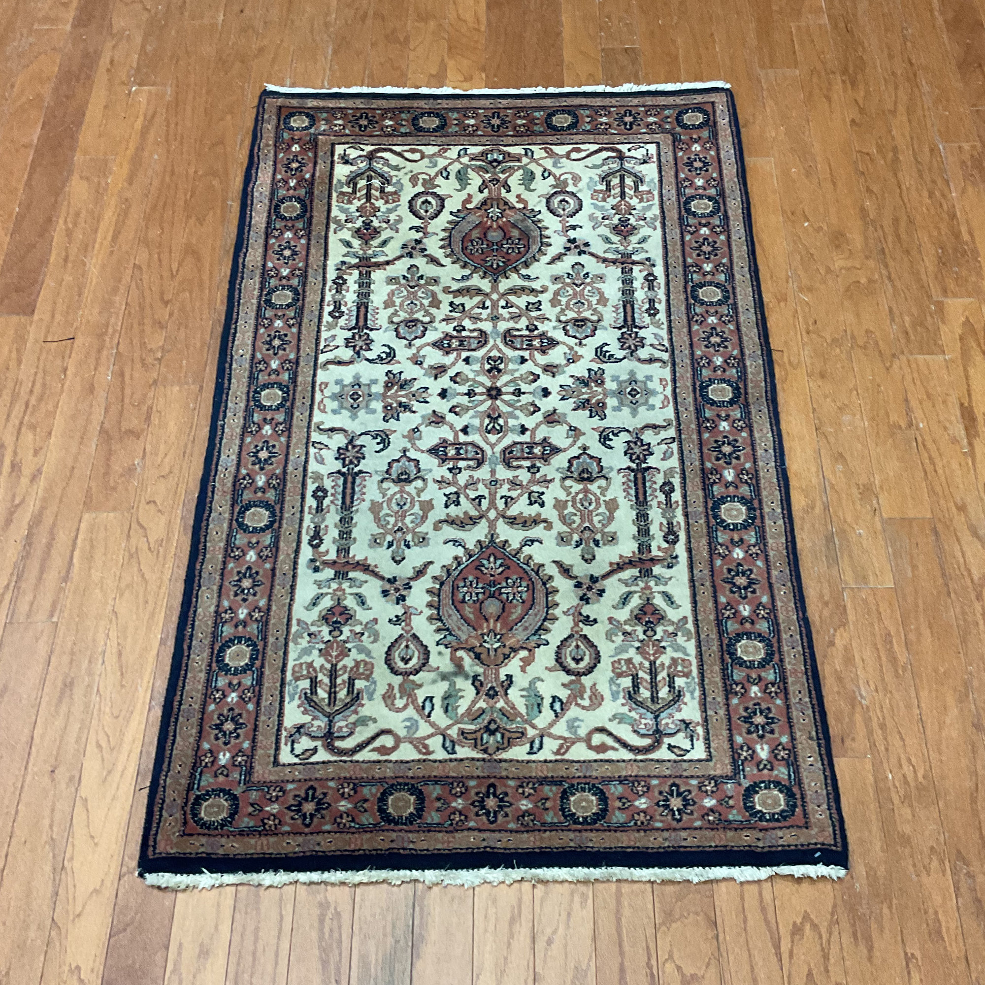 Bungalow Rose Handmade Bokhara Wool Rug | Wayfair