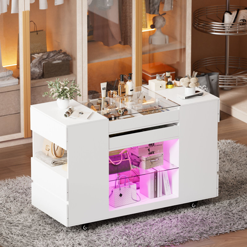 Wrought Studio™ Drawer Dresser Closet Island With 8 Drawers, Wardrobe ...