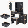 Latitude Run® Multifunctional Particleboard Dressing Table Set with ...