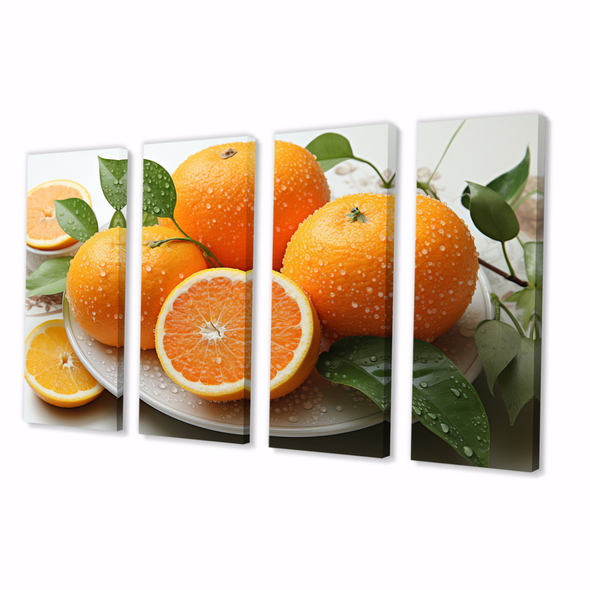 DesignArt Fruit Orange Delight Pointillism I " Fruit Orange Delight ...