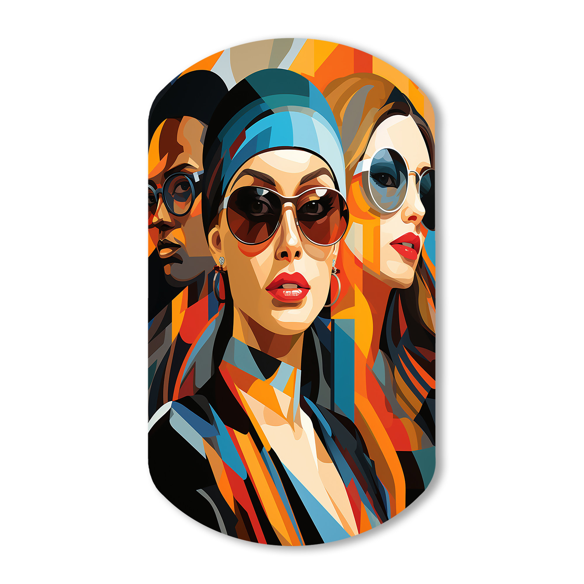 Mercer41 Pop Art Fashion Portrait II - Pop Art Cylinder Shape Metal ...