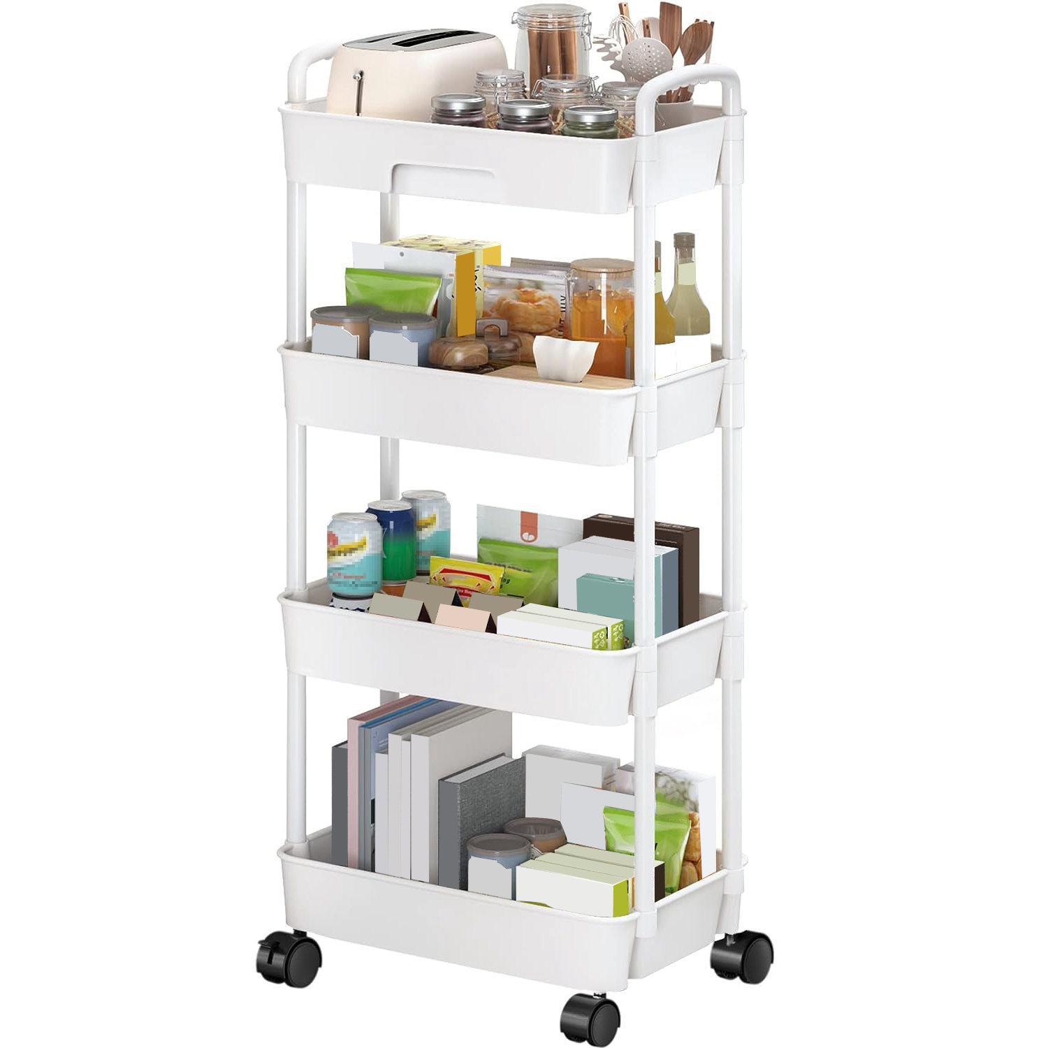 iMounTEK 4 Tier Rolling Utility Cart with Drawer | Wayfair