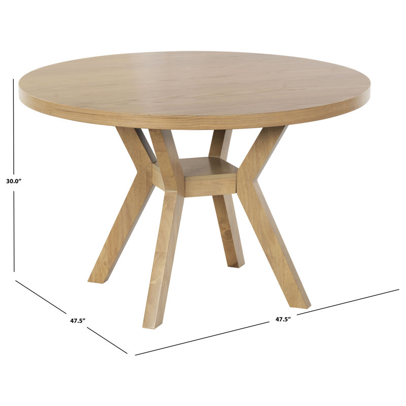 SafaviehCouture Round Solid Wood Base Dining Table & Reviews | Wayfair