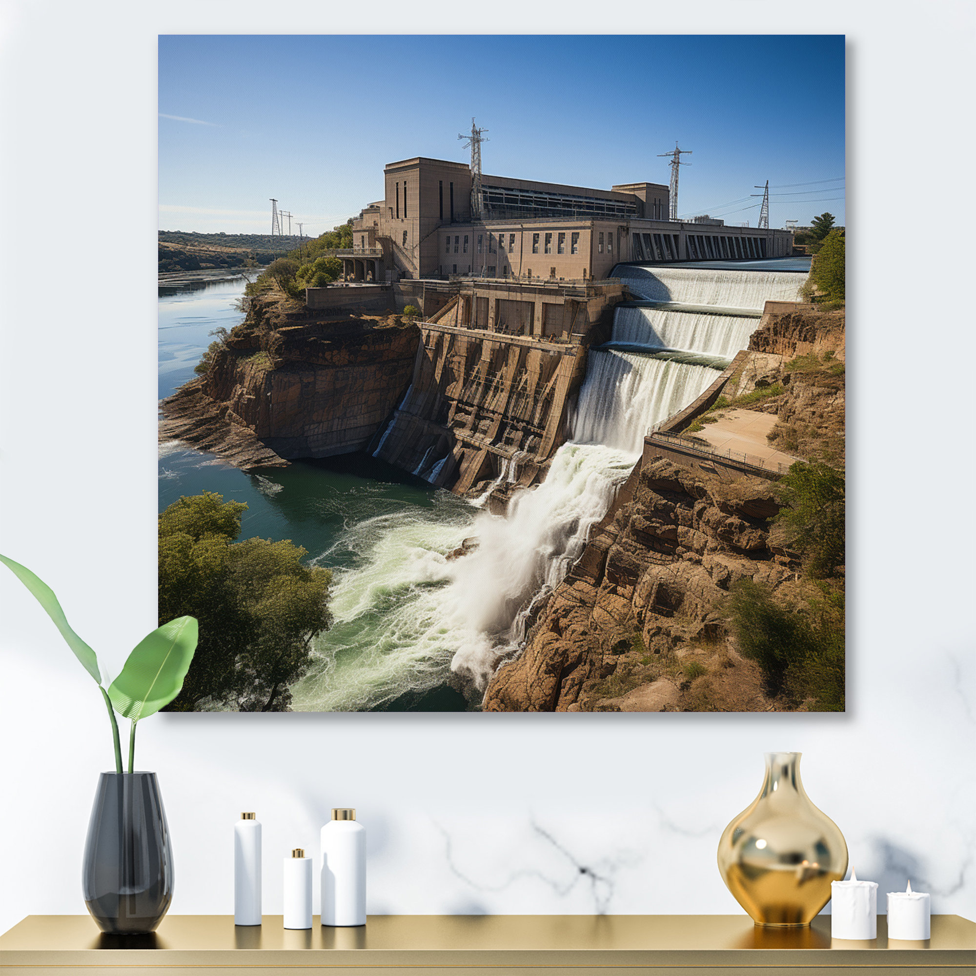 Latitude Run® Garrison Dam North Dakota II - Dams Metal Wall Art ...