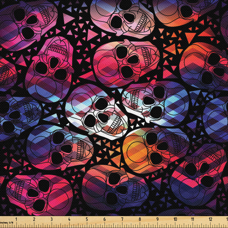 The Seasonal Aisle Aidrik Mexican Sugar Skull Fabric | Wayfair.co.uk