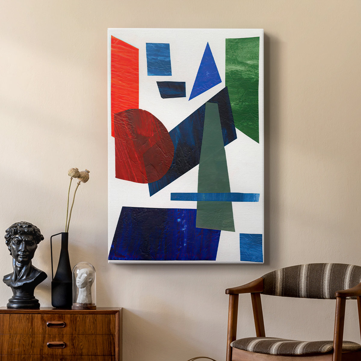 Latitude Run® Colourful Shapes III -Custom Wrapped Gallery Cavas ...