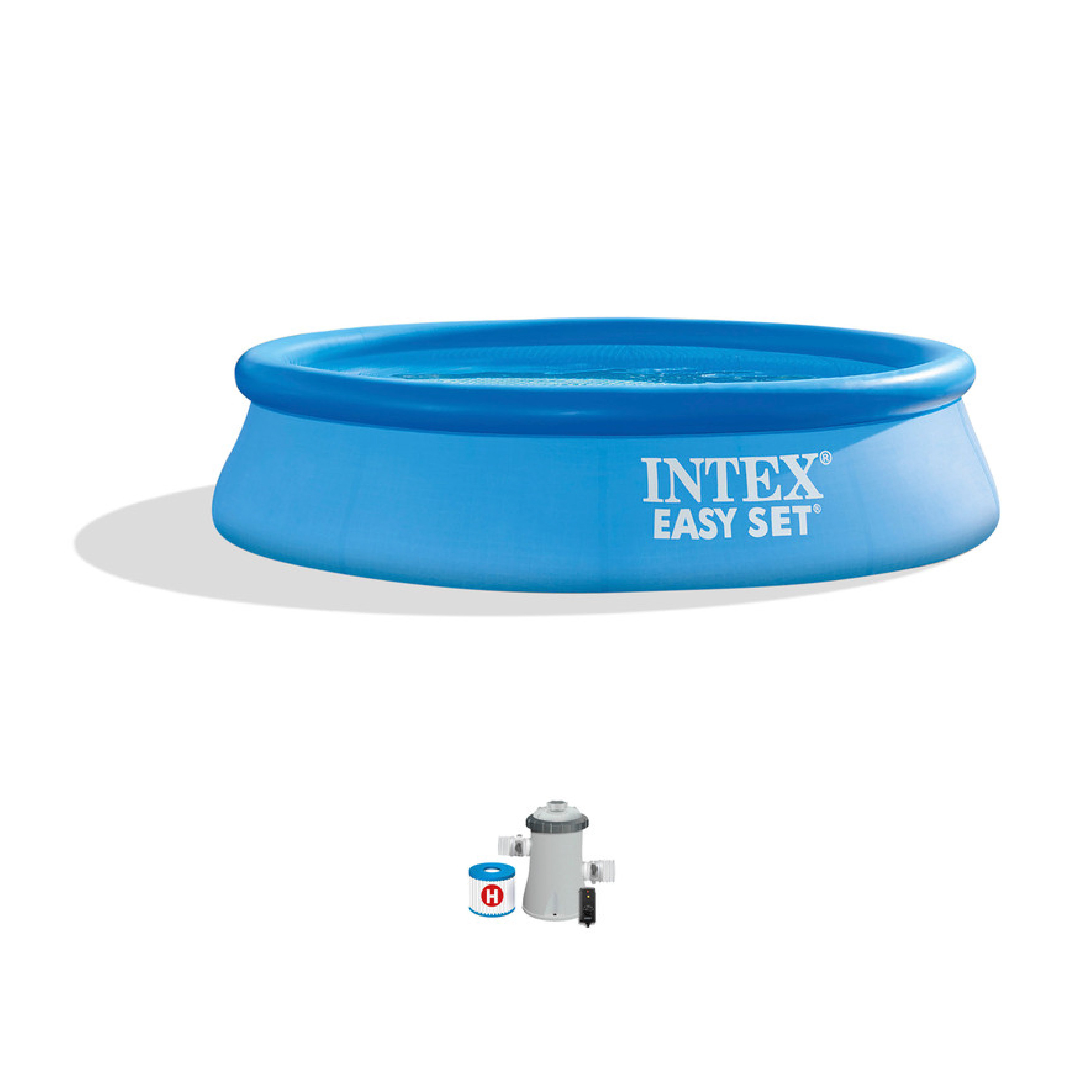 Intex Easy Set Inflatable Swimming Pool with Filter & Reviews - Wayfair ...
