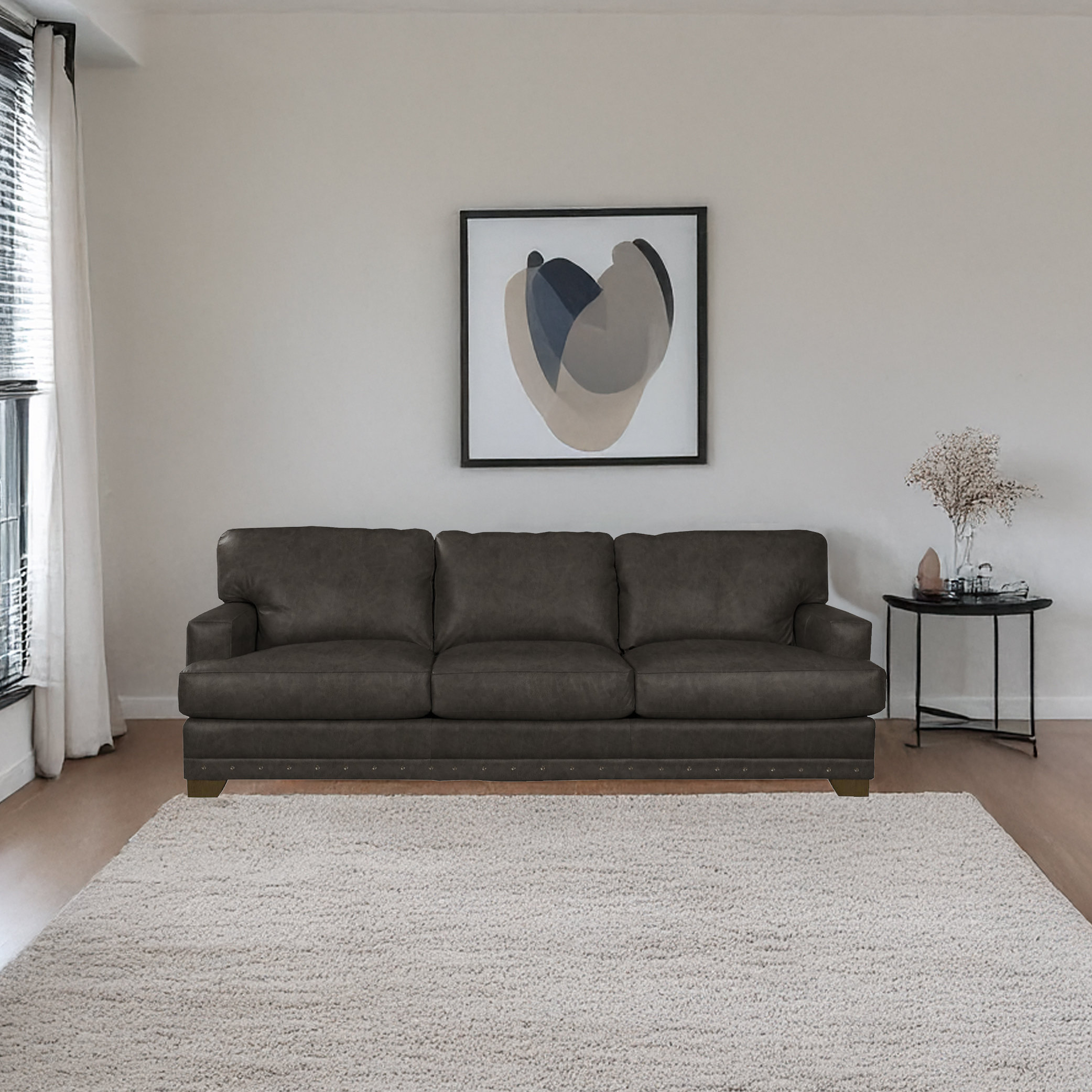Wildon Home® Nixson 100'' Genuine Leather Sofa - Wayfair Canada