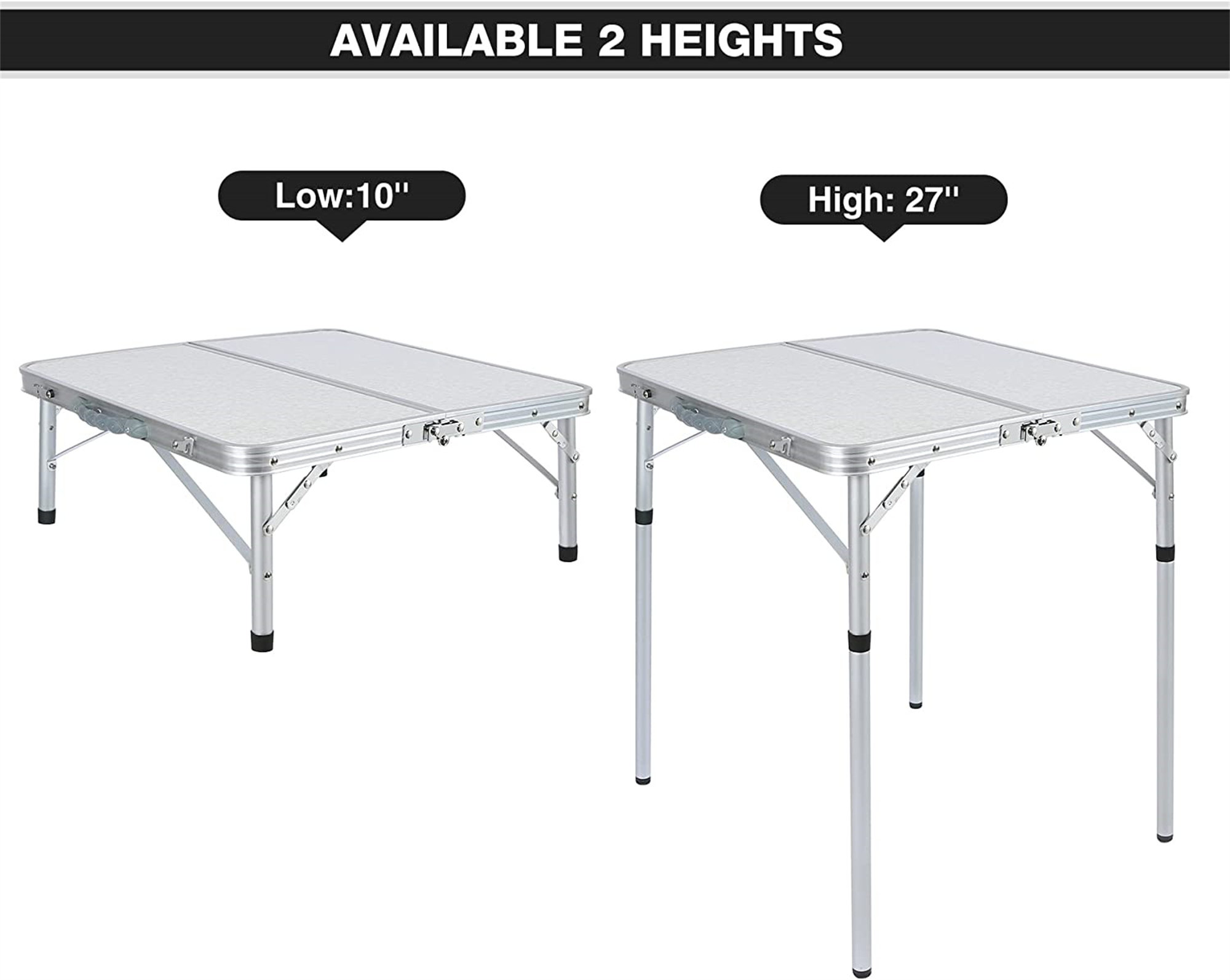 REDCAMP 36" Square Folding Card Table Fold In Half Lightweight Portable ...