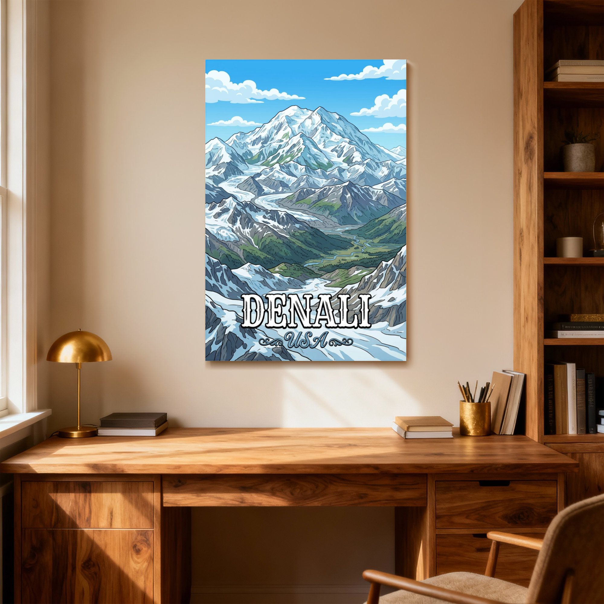 Latitude Run® Scenic & Cityscapes Denali Mountain Landscape Art Print ...