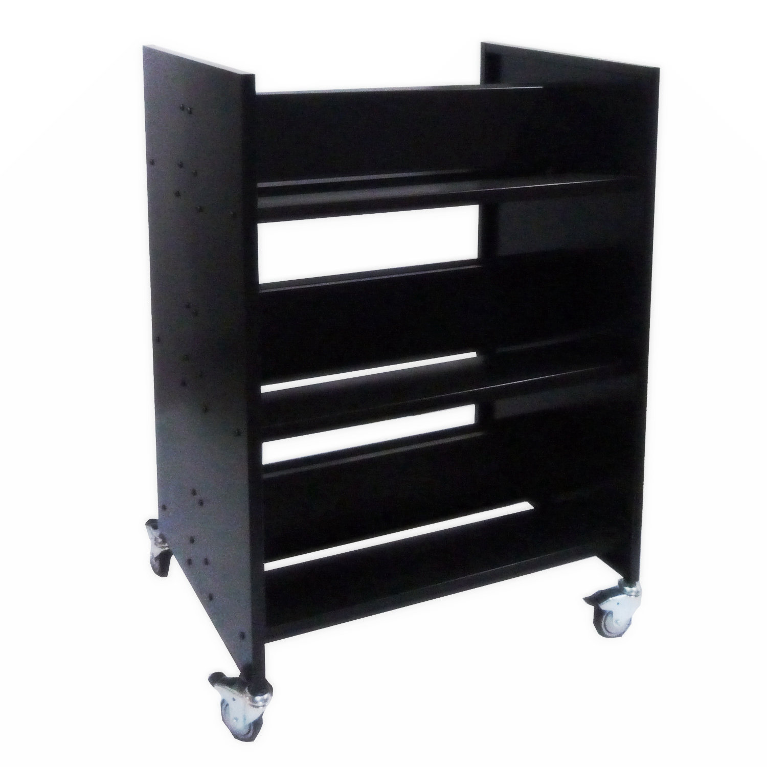 FixtureDisplays Doublesided Metal Book Cart Library Cart 200 Lbs ...