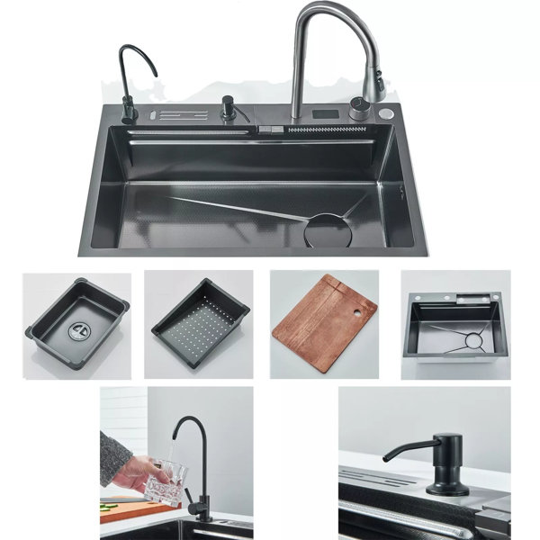 AlenArtWater kitchen sink built-in sink sink waterfall sink kitchen ...