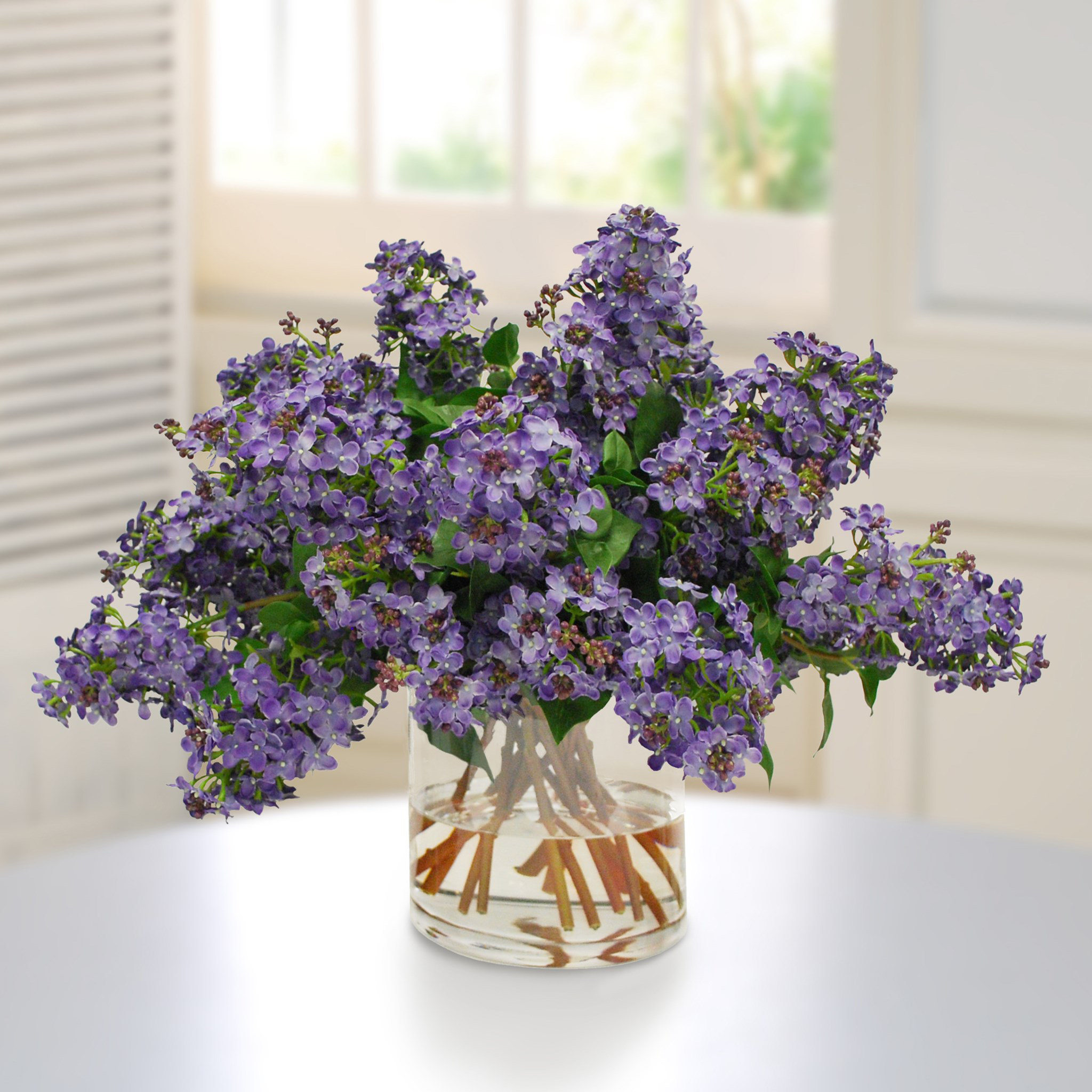 Winward Silks LILAC IN A CYLINDER VASE | Perigold
