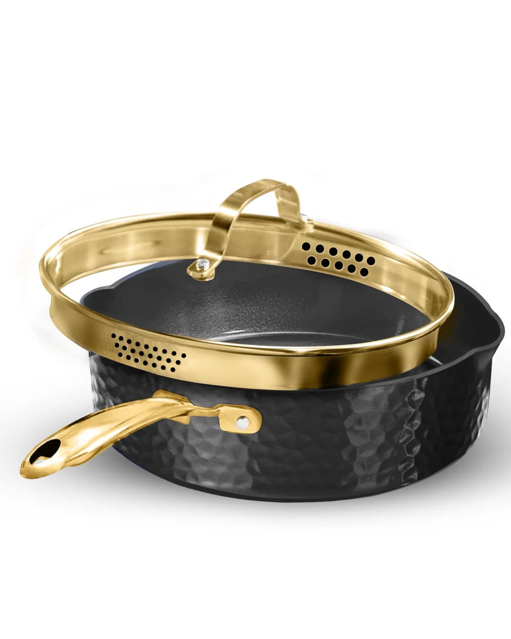 Granitestone Charleston Collection Hammered Black 15 Piece Nonstick ...