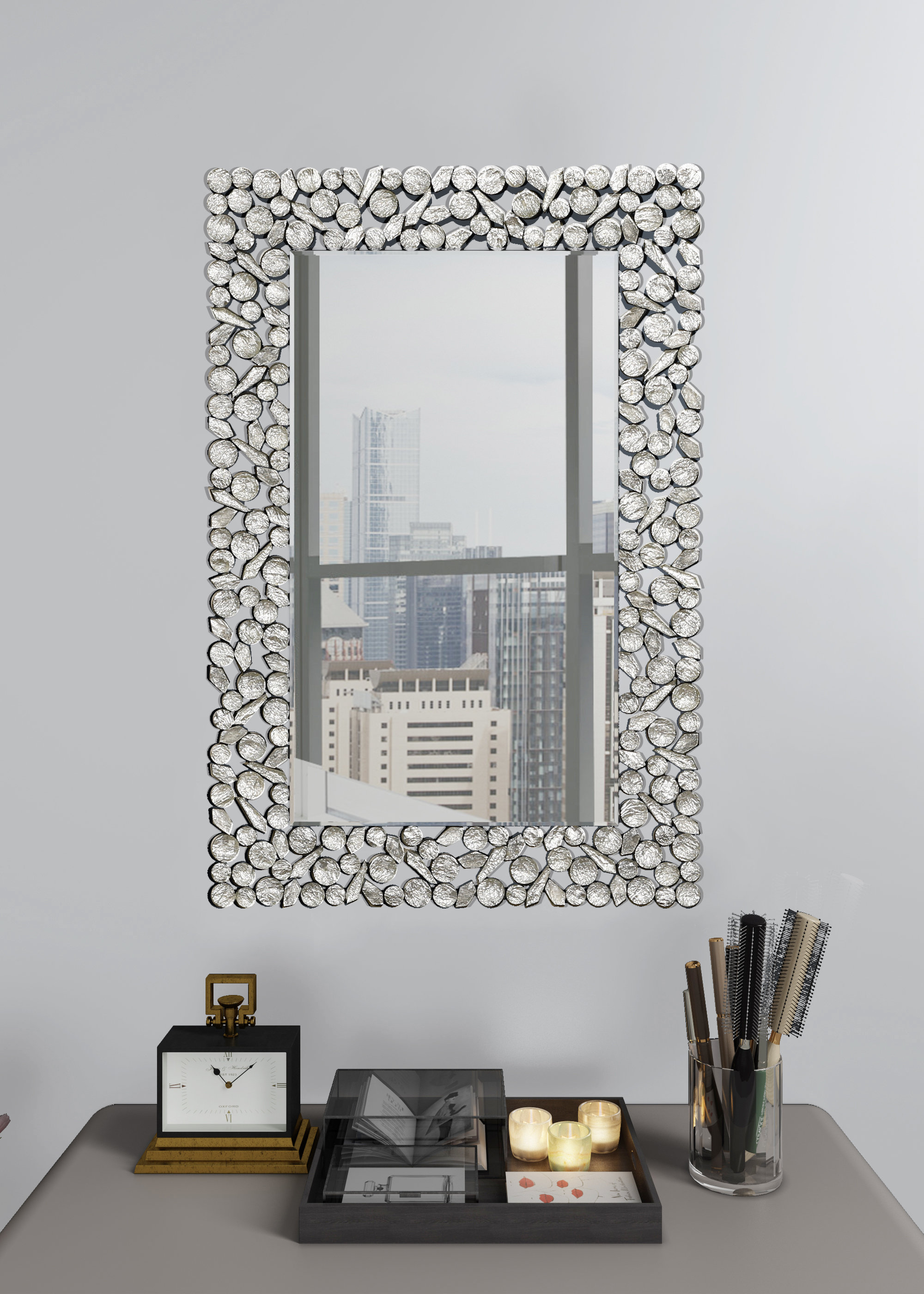 Everly Quinn Dyson Glam Beveled Accent Mirror & Reviews | Wayfair