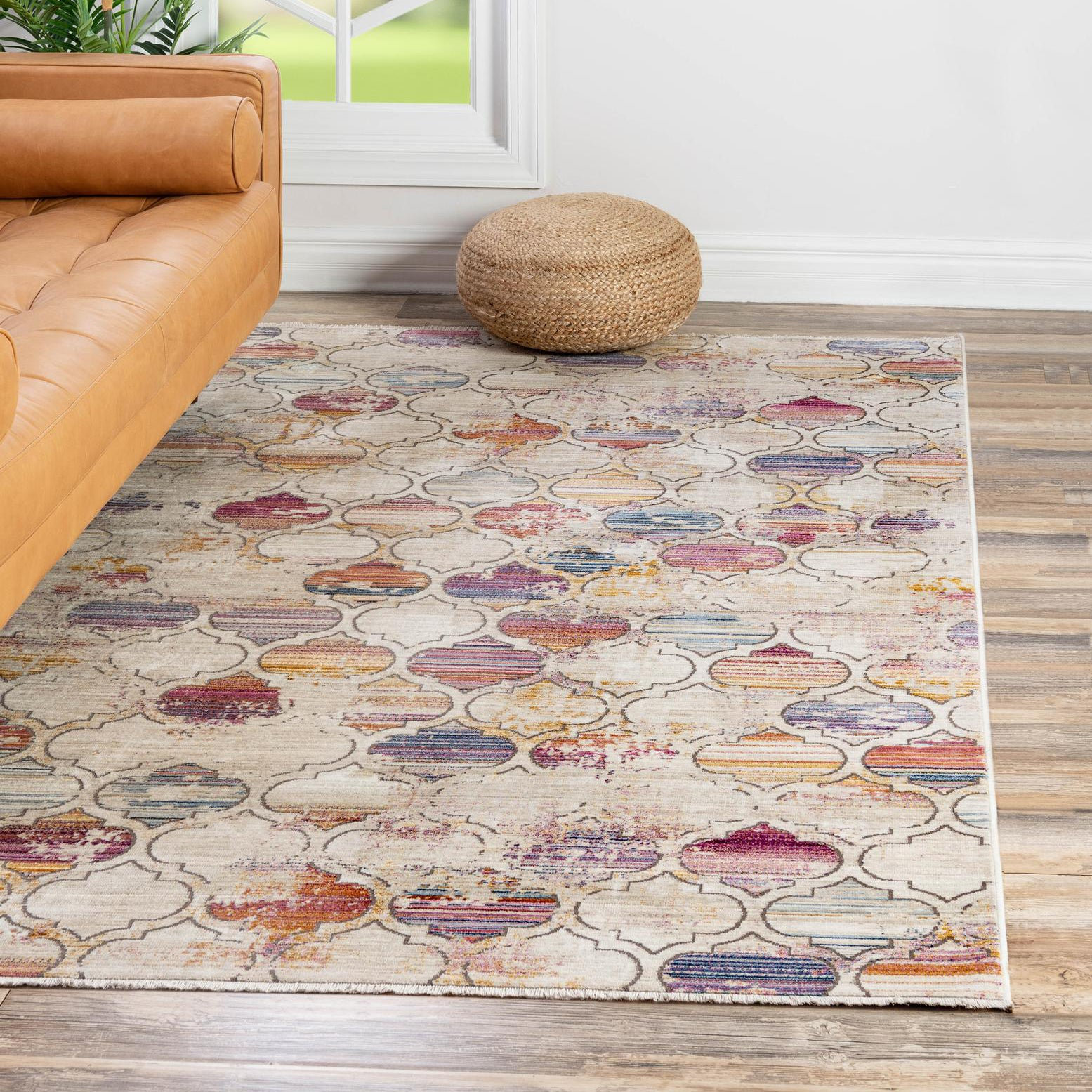 Red Barrel Studio® Static Trellis Deepa Rug & Reviews | Wayfair